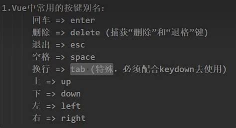 Vue框架学习笔记——键盘事件