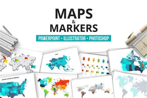 Maps And Markers 27866 Infographics Design Bundles
