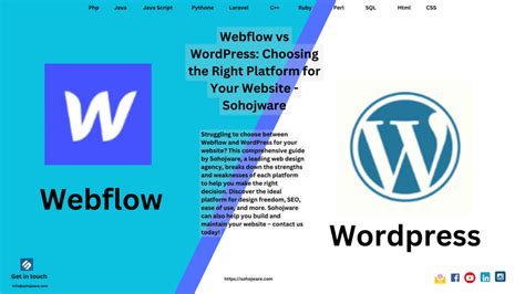 Sohojware Webflow Vs Wordpress Choosing The Right Platform For Your Website Sohojware