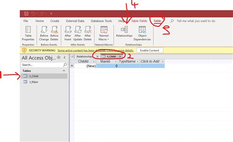 Why Doesnt Ms Access Allow One To Many Relationship For A Lookup Table Stack Overflow