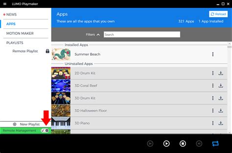 playlists remote management lumoplay