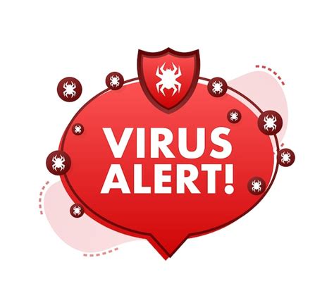 Premium Vector Danger Symbol Vector Illustration Virus Protection Computer Virus Alert