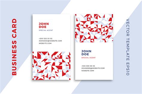 추상적 인 패턴의 수직 명함 템플릿 현대적인 기하학적 패턴의 애국적인 기업 문구 모형 샘플 텍스트가있는 깨끗하고 간단한 벡터 편집 가능한 배경 Eps10 개념에 대한 스톡