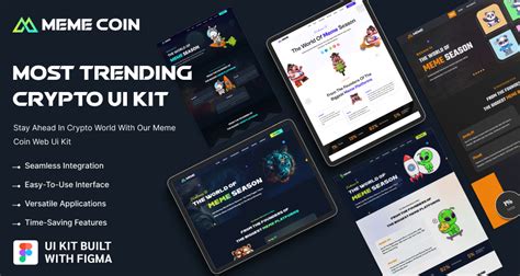 meme coin web ui new crypto token website design