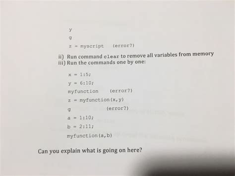 Solved Compare A Script And A Function A Write A Script Chegg