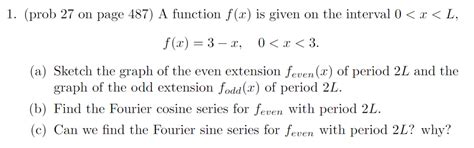 Solved Prob On Page A Function F X Is Given On The Chegg Com