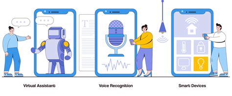 Virtual Assistant Voice Recognition Smart Devices Concept With