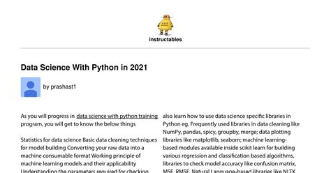 Data Science With Python In 2021pdf Docdroid