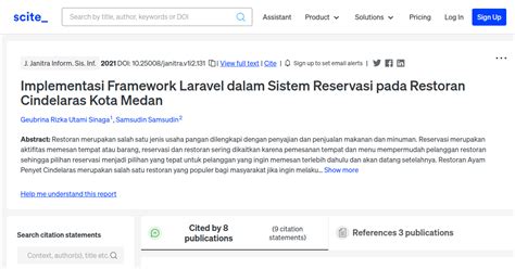 implementasi framework laravel dalam sistem reservasi pada restoran