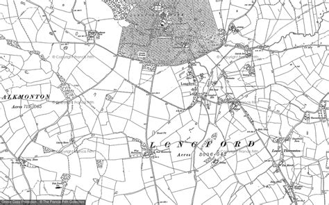 Historic Ordnance Survey Map Of Longford 1880
