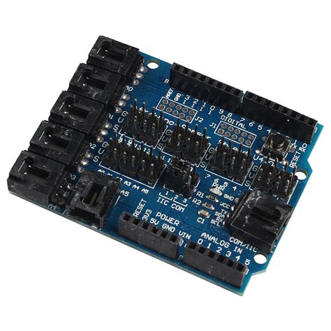 Haljia Sensor Shield V4 Digital Analog Module Servo Motor Interface Co