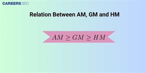 Relation Between Am Gm And Hm And Formula