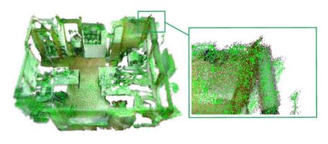 a original point cloud map b octree reduction c voxel grid