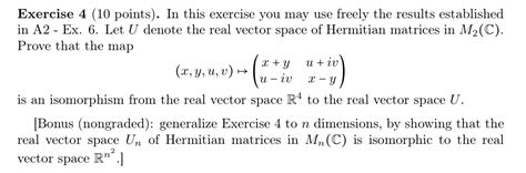 Solved Exercise Points In This Exercise You May Use Chegg