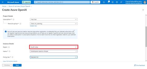 Copy A Key And The Endpoint Url