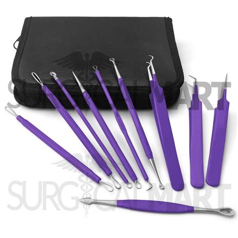 10 Pcs Blackhead Remover Pimple Popper Tools Kit Surgical Mart