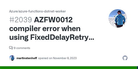 Azfw0012 Compiler Error When Using Fixeddelayretry With A Timertrigger · Issue 2039 · Azure