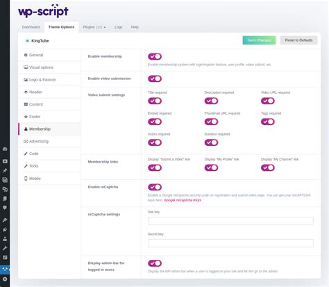 Membership Wp Script Documentation