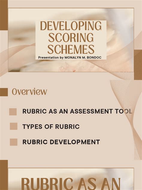 Developing Scoring Schemes Pdf Rubric Academic Educational Assessment
