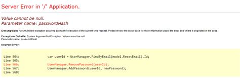 reset password with umbracoidentity package