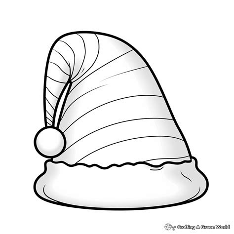Printable Santa Hat Coloring Page Fanny Printable