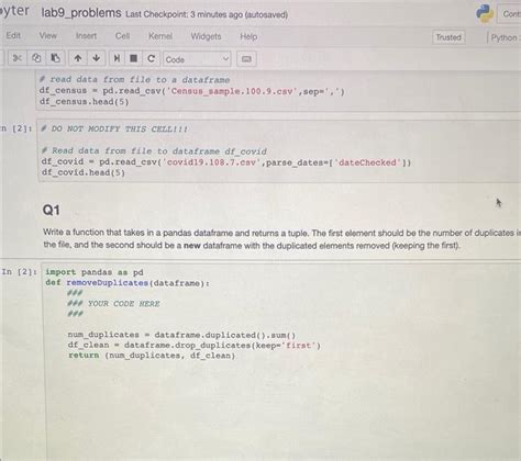 Solved In This Lab You Will Gain Proctice On Duplicates