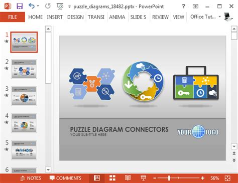 Animated Puzzle Piece Template For PowerPoint