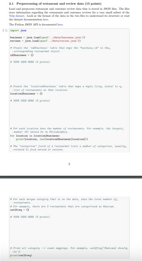 [solved] 2 1 Preprocessing Of Restaurant And Revie Solutioninn