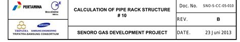 Figure 34 Client Calculation Of Pipe Rack Structure