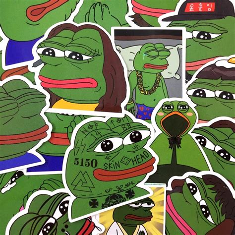 2 стиля 17 шт лот брендовые зеленые стикеры в виде лягушек для ноутбука багажа холодильника