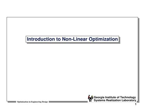 Ppt Introduction To Non Linear Optimization Powerpoint Presentation Free Download Id470841