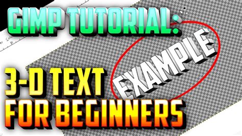 Gimp Guide D Text For Beginners How To Make D Text With Gimp YouTube