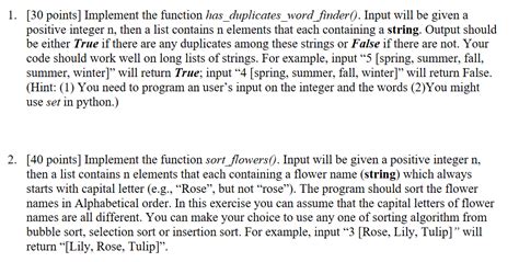 Solved 1 30 ﻿points ﻿implement The Function