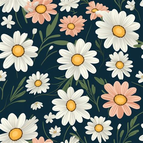 Premium Ai Image Delightful Daisy Blossoms Floral Beauty