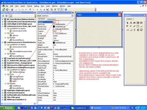 COREL DE MACRO YAZIMI YÖNTEMİ KODLARIN ANLAMI DERSLER CorelDRAW Graphics Suite X6