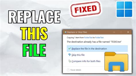 How To Replace Or Overwrite Files In Windows 11 File Conflict And Copy Tips 2025 Youtube