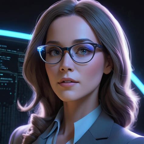 Binary Code Cyber Business Woman Images With Ai Generated Premium Ai Generated Image