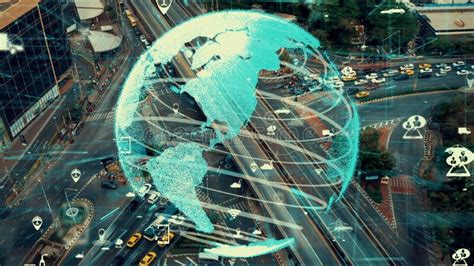 Smart Transport Technology Alteration Concept For Future Road Traffic Control Stock Image