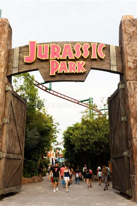 Tourists At Jurassic Park Singapore Editorial Photography Image Of