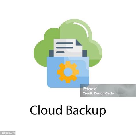 클라우드 백업 벡터 플랫 아이콘 디자인 일러스트레이션입니다 흰색 배경 Eps 10 파일에 웹 분석 기호 기어 기계 부분에 대한 스톡 벡터 아트 및 기타 이미지 Istock