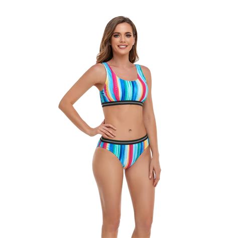 Womens 2 Piece Sports Bikini Set L Sports Swimwear