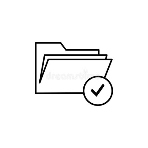 Folder With Check Mark Icon Vector Stock Vector Illustration Of Blank Paper 288073955