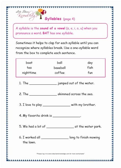 Grammar Worksheets 3rd Grade Free