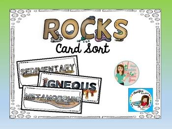 Rock Types Card Sort By From Chopsticks To Mason Jars TPT
