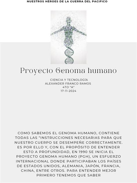Proyecto Genoma Humano Pdf Genoma Genoma Humano