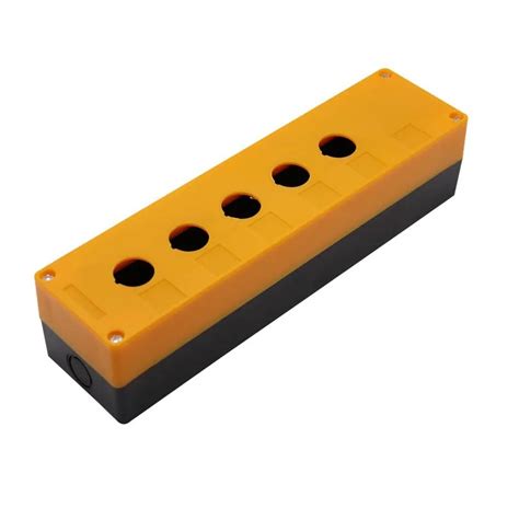22mm Waterproof IP65 Push Button Switch Control Housing Box BX Series Yellow 5 BX5