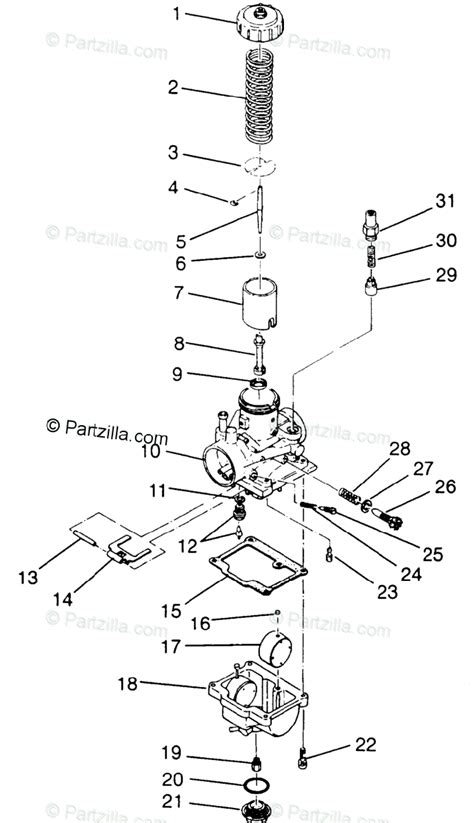 Polaris Atv 1996 Oem Parts Diagram For Carburetor Xplorer 400l