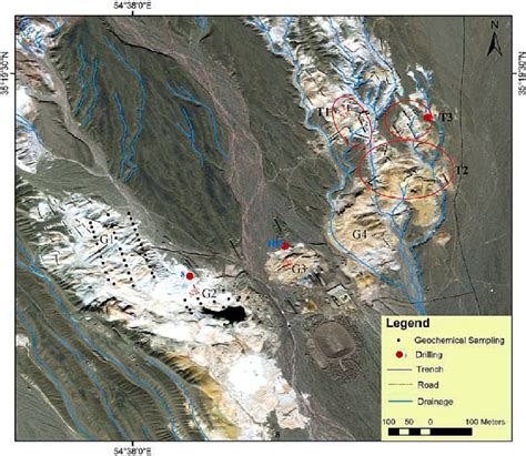 The Landscape Geochemical Map Of Zones G1 G2 G3 G4 T1 T2 And T3 In Download Scientific