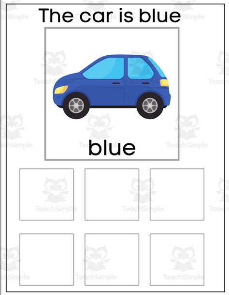 Sortinggrouping Activity Non Identical Cars By Color By Teach Simple