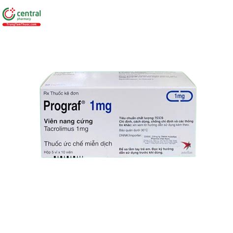 CHÍNH HÃNG Thuốc Prograf 1mg phòng đào thải ghép nội tạng đề kháng